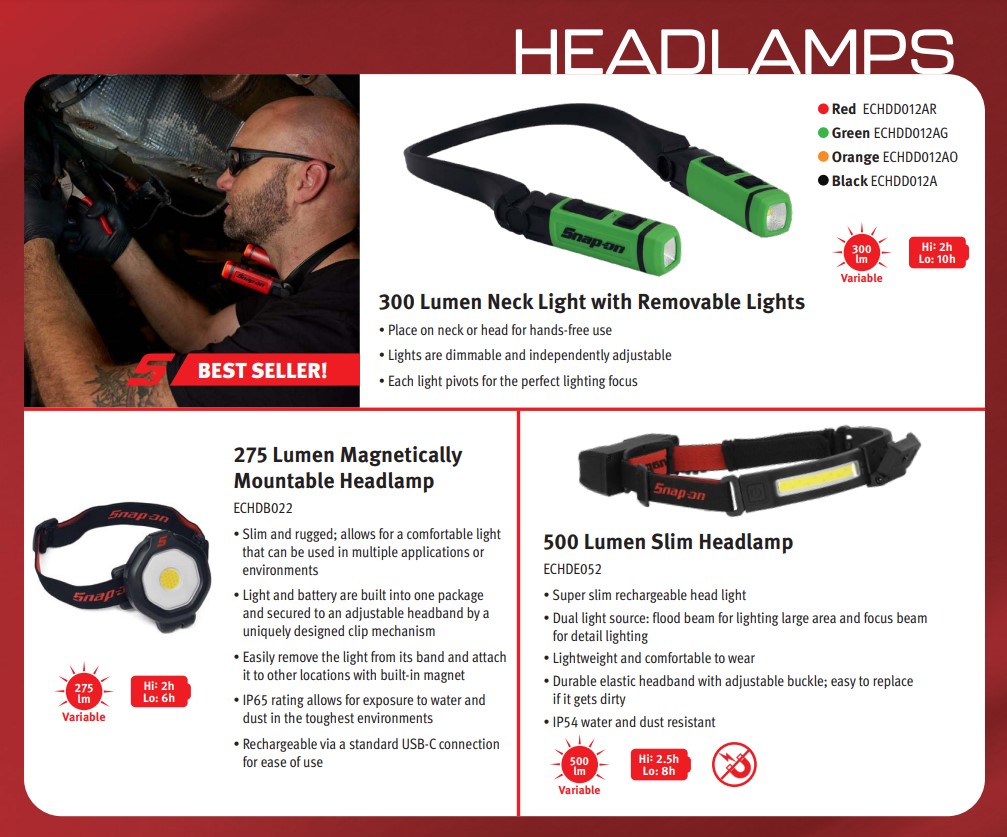 Snap-on Lighting Series - Auto & Industrial Lights